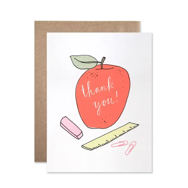 Thank You Teacher Greeting Card Spruce Interiors And Ts